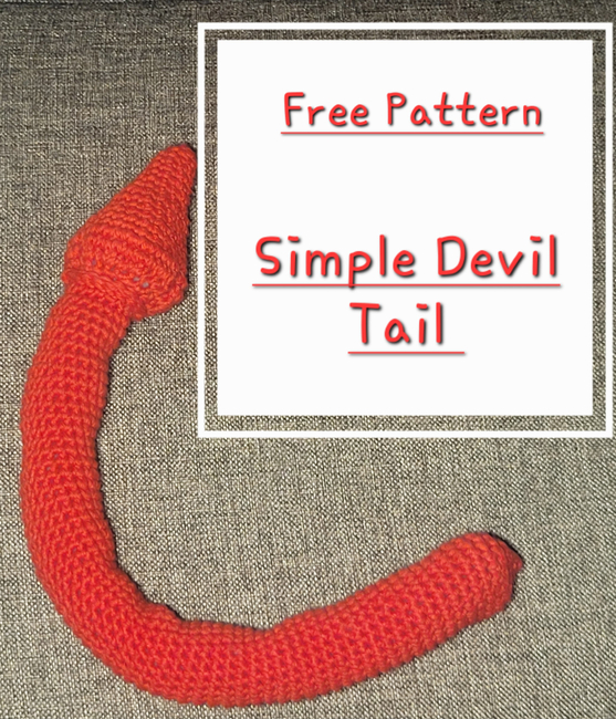 FREE Simple Devil Tail: Crochet pattern | Ribblr