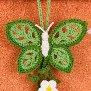 Leaf Butterfly Car Hanging: Crochet pattern | Ribblr